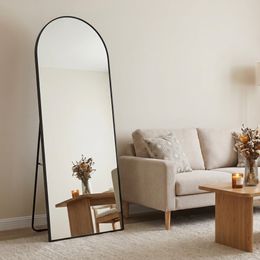 Spiegel OTTO HOME "Standspiegel Addrik, wahlweise in 2 Gr&ouml;&szlig;en 150x40cm oder 180x60cm", schwarz, B:60cm H:180cm T:2,7cm, Sicherheitsglas, Spiegel, Ganzk&ouml;rperspiegel mit Sicherheitsglas, in verschiedenen Farben