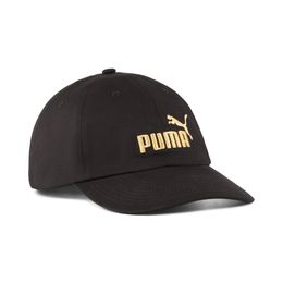 Baseball Cap Puma "ESS NO.1 LOGO BB CAP", Herren, schwarz (Puma schwarz, gold, logo), Twill, Baumwolle, unifarben, Caps, sportlicher Stil, aus Baumwolle