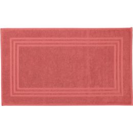 Badematte Kleine Wolke "Lodge, Badvorleger" Gr. 2, rot (marsala), H:80mm, Baumwolle, Badematten, Badematte, Badteppich, Frottier-Qualit&auml;t, Uni Farben, mit Bord&uuml;re