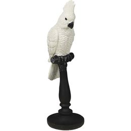 Tierfigur AMBIENTE HAUS "Papagei Figur", wei&szlig;, B:10cm H:31cm T:10cm, Polyresin, Dekofiguren