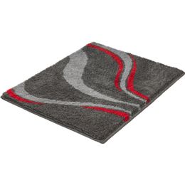 Badematte Kleine Wolke "&raquo;Vento&laquo;, Badvorleger, Badezimmer Teppich", schiefer, H:20mm, Polyacryl, Badematten, Badematte, Badteppich, modernes Welledesign, besonders weich