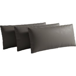 Sit & More Sofakissen SIT & MORE "Chelsea, 60 cm, Leder", mocca, B:60cm H:30cm, Leder, Polsterauflagen, Sofakissen, zur Auswahl Sets mit 2 oder 3 St&uuml;ck