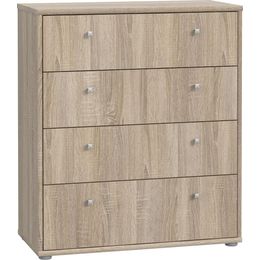 Kommode FORTE "Tempra, Kommode, 4 Schubk&auml;sten, H&ouml;he 85,5 cm", braun (eiche sonoma), B:73,7cm H:85,5cm T:34,8cm, Sideboards, Kommode, Breite 73,7 cm