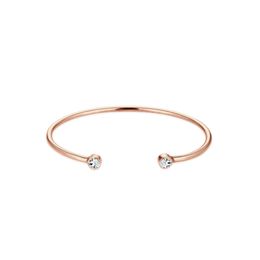 Armreif Elli "Armreif Wei&szlig; 925 Sterling Silver, mit Kristallen von Swarovski", rosa (rosegold), Armb&auml;nder, Damen, 17cm,mit Stein, Silber 925 (Sterlingsilber), Armreif