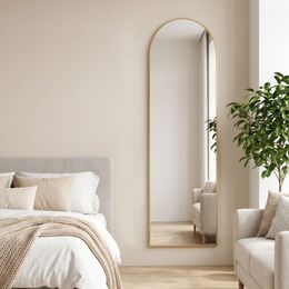 Spiegel OTTO HOME "Standspiegel Addrik, wahlweise in 2 Gr&ouml;&szlig;en 150x40cm oder 180x60cm", gold (goldfarben), B:40cm H:150cm T:2,7cm, Sicherheitsglas, Spiegel, Ganzk&ouml;rperspiegel mit Sicherheitsglas, in verschiedenen Farben
