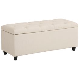 Polsterbank Home Affaire "Goronna", beige (creme), B:100cm H:41,5cm T:40cm, FSC-zertifizierter Holzwerkstoff, FSC-zertifiziertes Massivholz, Sitzb&auml;nke, Polsterbank, in 5 Farben, Sitzh&ouml;he 41,5 cm, auch als Garderobenbank geeignet