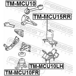 FEBEST Lagerung, Motor tmmcu10lh vorne links f&uuml;r TOYOTA