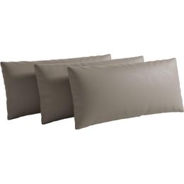 Sit & More Sofakissen SIT & MORE "Chelsea, 60 cm, Leder", delphine, B:60cm H:30cm, Leder, Polsterauflagen, Sofakissen, zur Auswahl Sets mit 2 oder 3 St&uuml;ck