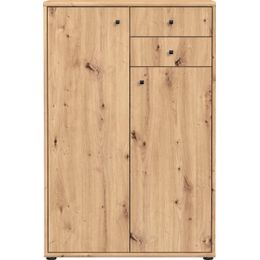 Kommode FORTE "Tempra, Kommode, 2 T&uuml;ren, 2 Schubk&auml;sten, viel Stauraum", braun (artisan eiche), B:73,7cm H:111,1cm T:34,8cm, Sideboards, Kommode, Breite 73,7 cm