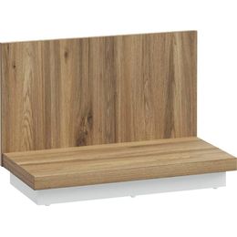 Wandregal FORTE "Lewisville", grau (secret grau, valencia eiche), B:60cm H:40cm T:29,6cm, Holzwerkstoff, Regale, Wandregal
