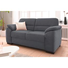 Sit & More 2-Sitzer SIT & MORE "Montego, B: 168 cm", grau (dunkelgrau), B:166cm H:88cm T:90cm, Luxus-Microfaser (90% Polyester, 10% Polyamid);Struktur (100% Polyester);Luxus-Microfaser ALTARA NUBUCK (100% Polyester), Sofas, mit Federkern
