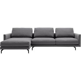 Ecksofa "CR.414, Designecksofa, Polsterecke, Breite 300cm, L-Form", grau (lichtgrau, schwarzgrau), B:300cm H:91cm T:172cm, CREATION BY ROLF BENZ, Sofas, Ecksofa, wahlweise aus feinstem Rindsleder oder hochwertigem Chenille