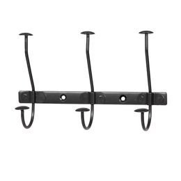Garderobenhaken AMBIENTE HAUS "Hakenleiste (B) 22cm", schwarz, B:22cm H:14cm T:7cm, Eisen, Garderobenhalter, Garderobenhaken, Garderobenleiste mit 3 Haken