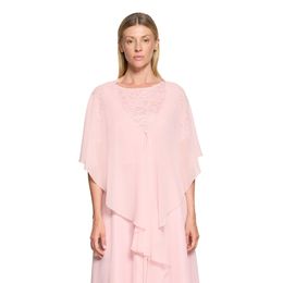 Multifunktionstuch Vera Mont "Damen mit Volant", Damen, Gr. L, rosa (foggy rose), Chiffon, Polyester, festlich, Modet&uuml;cher Multifunktionstuch, Nahtf&uuml;hrung