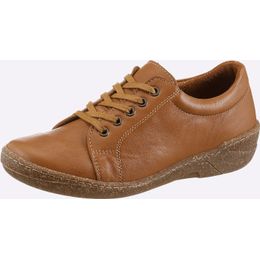 Schn&uuml;rschuh Casual Looks, Damen, Gr. 36, cognac, Glattleder, Schuhe Schn&uuml;rschuh