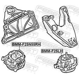 FEBEST Lagerung, Motor bmmf25lh links f&uuml;r BMW
