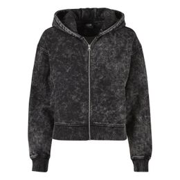 Funktions-Kapuzensweatjacke Urban Classics "Urban Classics Damen", Damen, Gr. 4XL, schwarz, 70% Baumwolle, 30% Polyester, unifarben, Sweatjacken