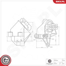 ESEN SKV Lagerung, Motor 75skv282 rechts f&uuml;r RENAULT