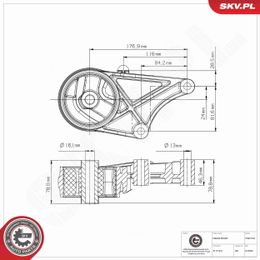 ESEN SKV Lagerung, Motor 75skv142 vorne f&uuml;r Opel Vaughall GM Fiat