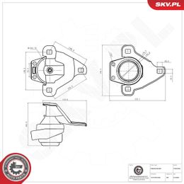 ESEN SKV Lagerung, Motor 75skv063 rechts f&uuml;r Ford