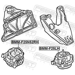FEBEST Lagerung, Motor bmmf25n52rh rechts f&uuml;r BMW