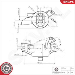ESEN SKV Lagerung, Motor 75skv274 links f&uuml;r HYUNDAI