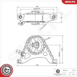 ESEN SKV Lagerung, Motor 75skv092 vorne f&uuml;r Vaughall GM Opel