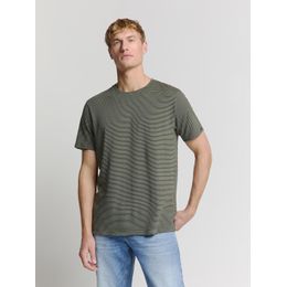 T-Shirt NO EXCESS "NO EXCESS Crewneck T-Shirt", Herren, Gr. L, grau (dunkelgrau), 100% baumwolle, Shirts T-Shirt