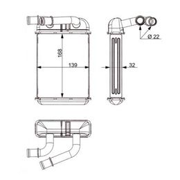 Mahle W&auml;rmetauscher, Innenraumheizung ah346000s f&uuml;r VW Porsche
