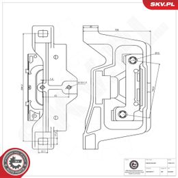 ESEN SKV Lagerung, Motor 75skv121 rechts f&uuml;r Mercedes