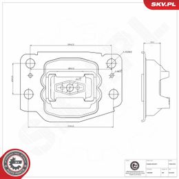 ESEN SKV Lagerung, Motor 75skv278 links oben f&uuml;r Volvo