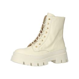 Schn&uuml;rstiefelette Steve Madden "Steve Madden Stiefelette Leder", Damen, Gr. 39, wei&szlig;, Leder, Schuhe Schn&uuml;rstiefelette