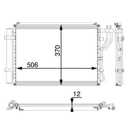 Mahle Kondensator, Klimaanlage ac58000p f&uuml;r KIA