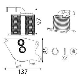 Mahle &Ouml;lk&uuml;hler, Automatikgetriebe clc429000s f&uuml;r MINI