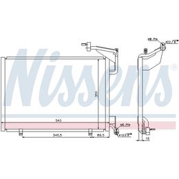 NISSENS Kondensator, Klimaanlage 940285 f&uuml;r Ford