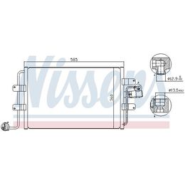 NISSENS Kondensator, Klimaanlage 94522 f&uuml;r VW