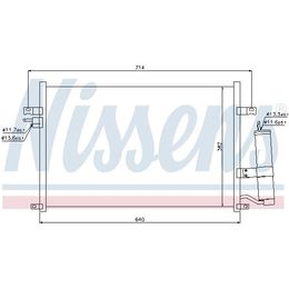 NISSENS Kondensator, Klimaanlage 94725 f&uuml;r DAEWOO
