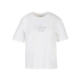T-Shirt MISS TEE "Miss Tee Angels Club Tee", Damen, Gr. L, wei&szlig;, 100% Baumwolle, bedruckt, oversize, Rundhals, Shirts T-Shirt