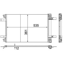 Mahle Kondensator, Klimaanlage ac886000p f&uuml;r GM Peugeot DS TOYOTA