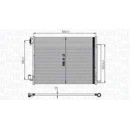 MAGNETI MARELLI Kondensator, Klimaanlage 350203823000 f&uuml;r RENAULT DACIA
