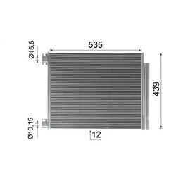 Mahle Kondensator, Klimaanlage ac1016000p f&uuml;r RENAULT