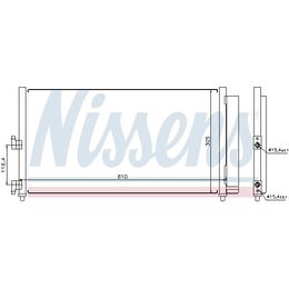 NISSENS Kondensator, Klimaanlage 94727 f&uuml;r ZASTAVA LANCIA Fiat