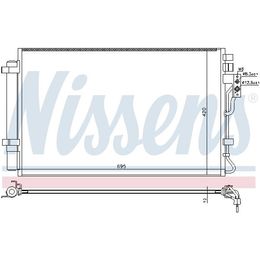 NISSENS Kondensator, Klimaanlage 940595 f&uuml;r KIA