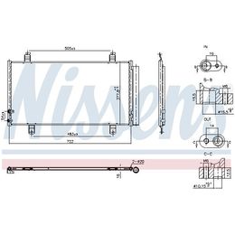 NISSENS Kondensator, Klimaanlage 940865 f&uuml;r LEXUS