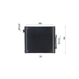 Mahle Kondensator, Klimaanlage ac1147000s f&uuml;r Tesla REACH