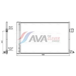 AVA QUALITY COOLING Kondensator, Klimaanlage je5090d f&uuml;r JAGUAR LAND ROVER