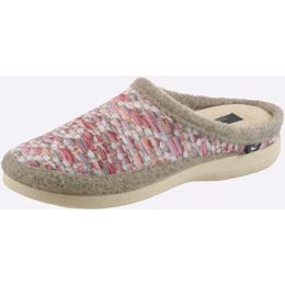 Pantoffel Inspirationen, Damen, Gr. 36, bleu, gemustert, Textil, Schuhe