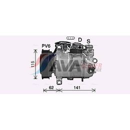 AVA QUALITY COOLING Kompressor, Klimaanlage msak737 f&uuml;r INFINITI