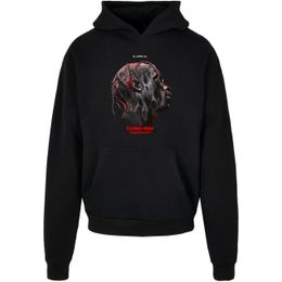 Hoodie "Upscale by Mister Tee Herren Flying High Heavy Oversize Hoodie", Herren, Gr. S, schwarz, 100% Baumwolle, UPSCALE BY MISTER TEE, bedruckt, Sweatshirts Hoodie