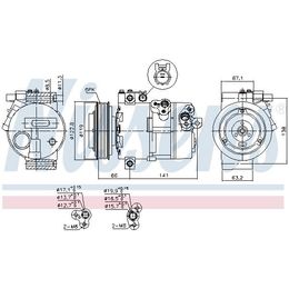 NISSENS Kompressor, Klimaanlage 890394 f&uuml;r KIA